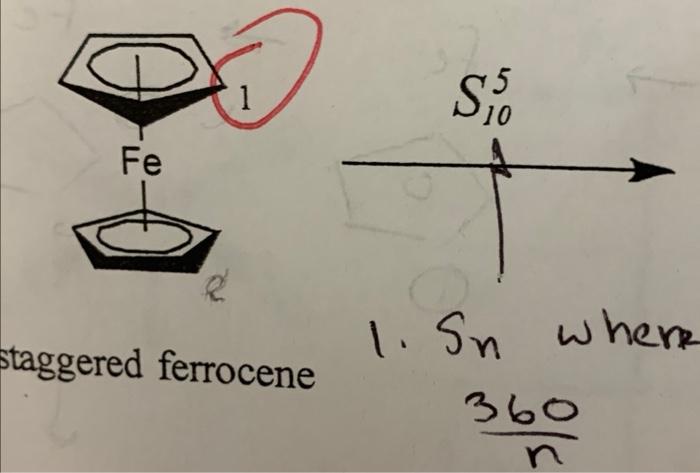 Solved staggered ferrocene n360 | Chegg.com