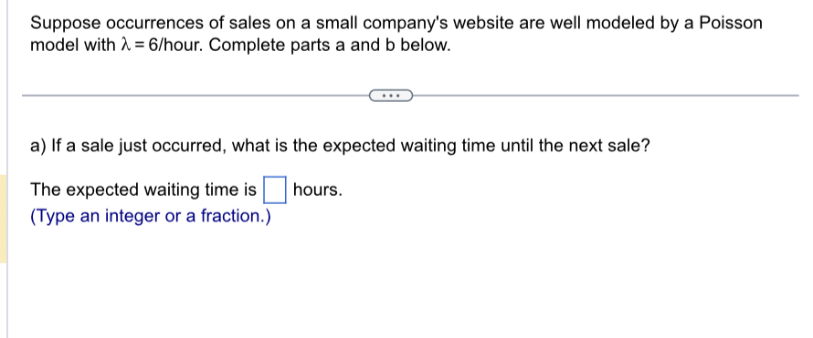 Solved Suppose occurrences of sales on a small company's | Chegg.com