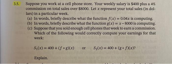 Solved 5. Suppose you work at a cell phone store. Your | Chegg.com