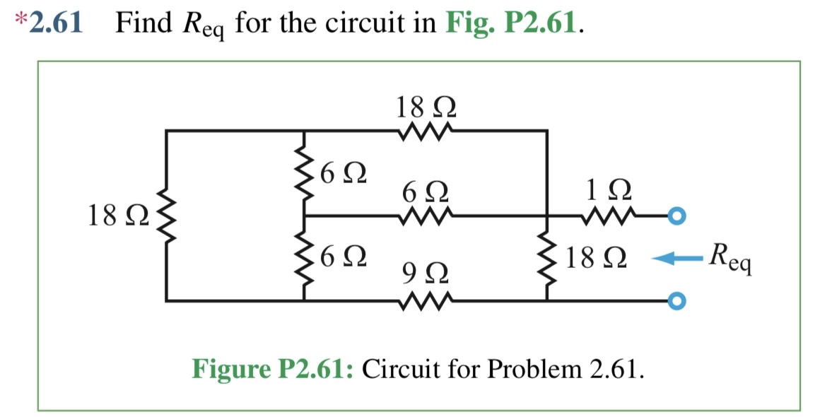 Solved *2.61 ﻿Find Req ﻿for the circuit in Fig. | Chegg.com