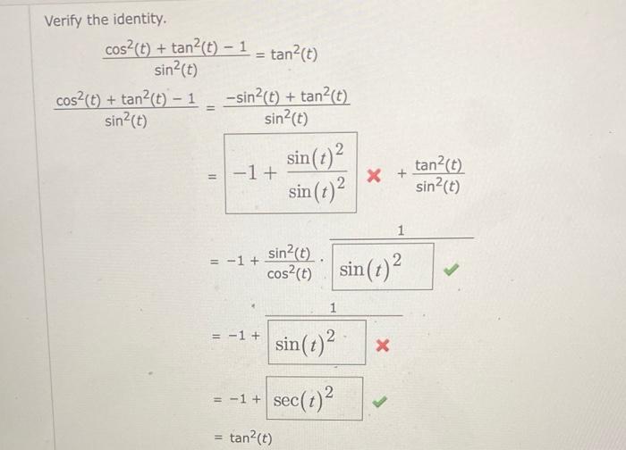 Solved Verify the identity. | Chegg.com