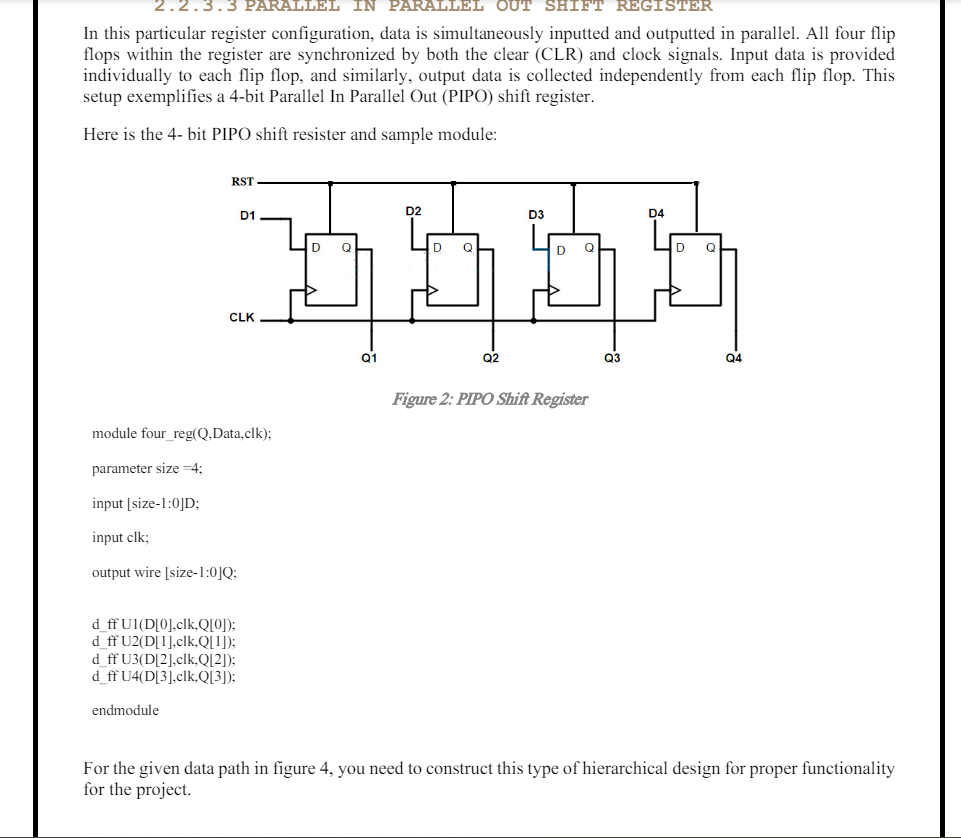 Solved In this particular register configuration, data is | Chegg.com