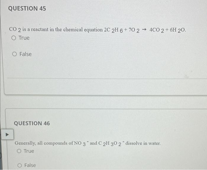 Solved 2 is a reactant in the chemical equation | Chegg.com