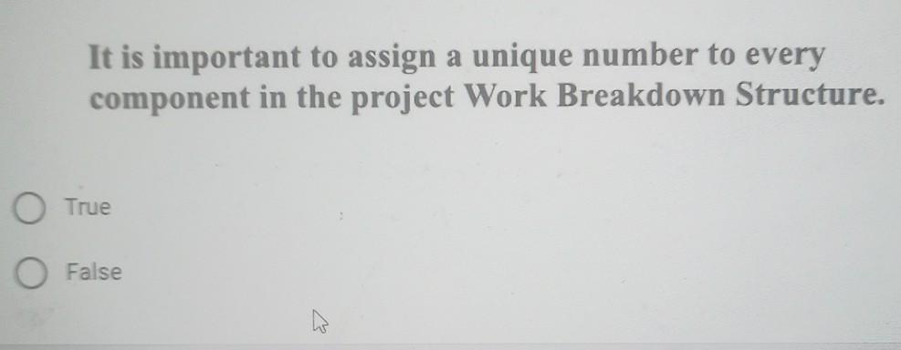 Solved It is important to assign a unique number to every | Chegg.com