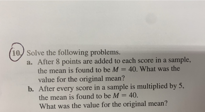 Solved 10 Solve the following problems. a. After 8 points | Chegg.com