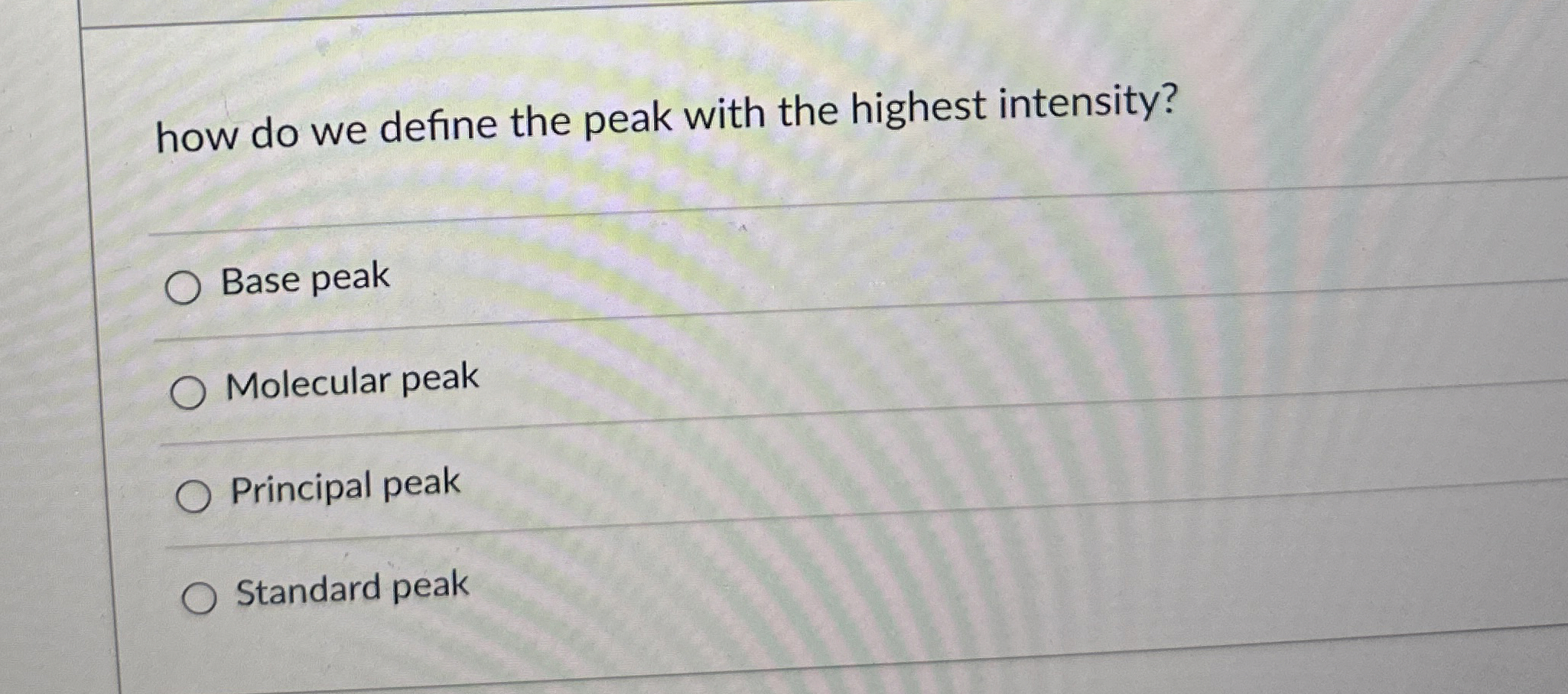 how do we define the peak with the highest | Chegg.com