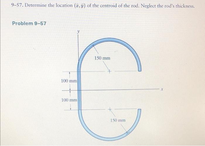 Solved 9–57. Determine the location (, y) of the centroid of | Chegg.com