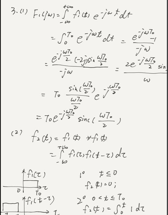 Solved (1) (9 points) Calculate F1(jω) that is the Fourier | Chegg.com