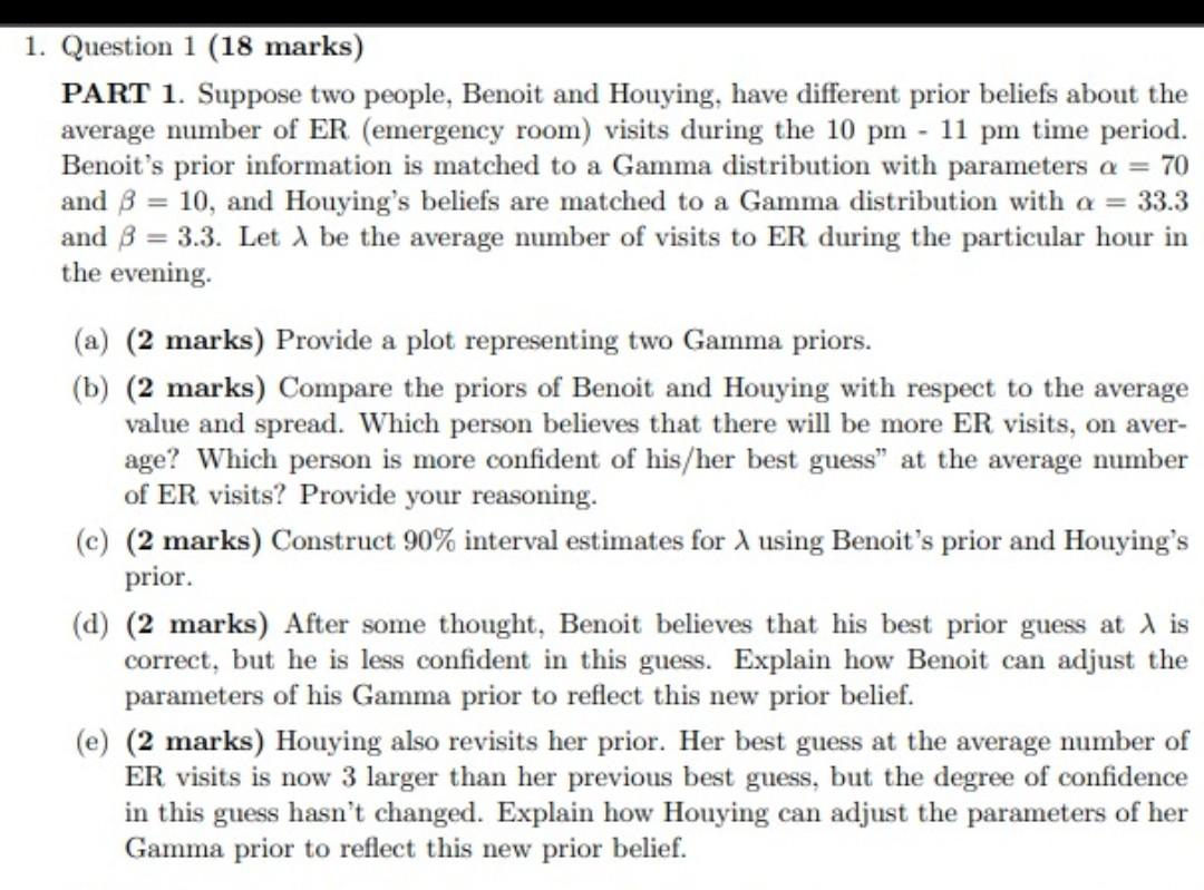 Solved Question 1 (18 marks) PART 1. Suppose two people, | Chegg.com Solved Question 1 (18 marks) PART 1. Suppose two people, | Chegg.com