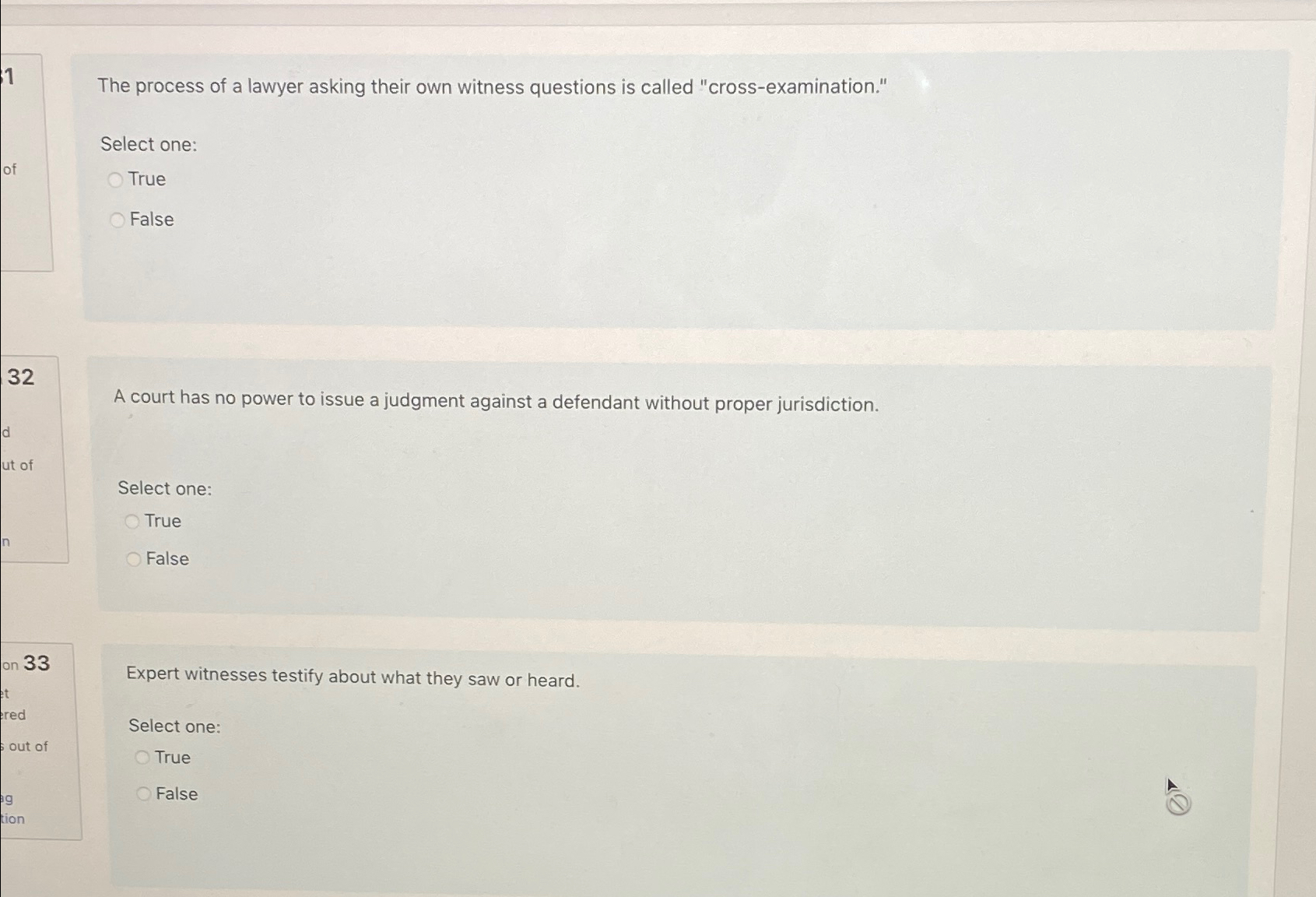 Solved The process of a lawyer asking their own witness | Chegg.com