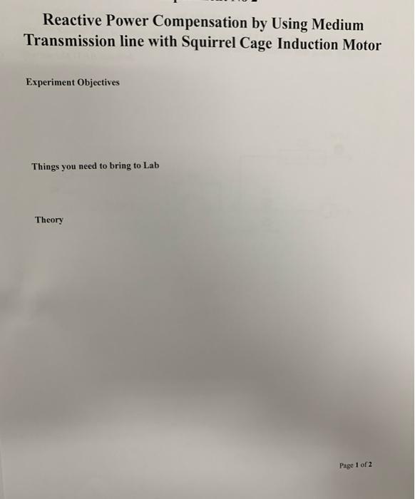 Solved Pre-lab EE 373 Electric Power and Machines Lab | Chegg.com