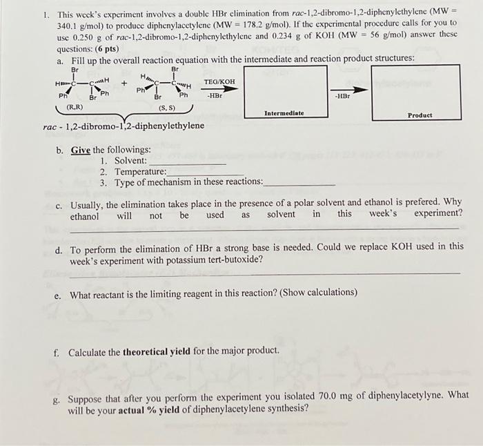 This week's experiment involves a double \\( | Chegg.com