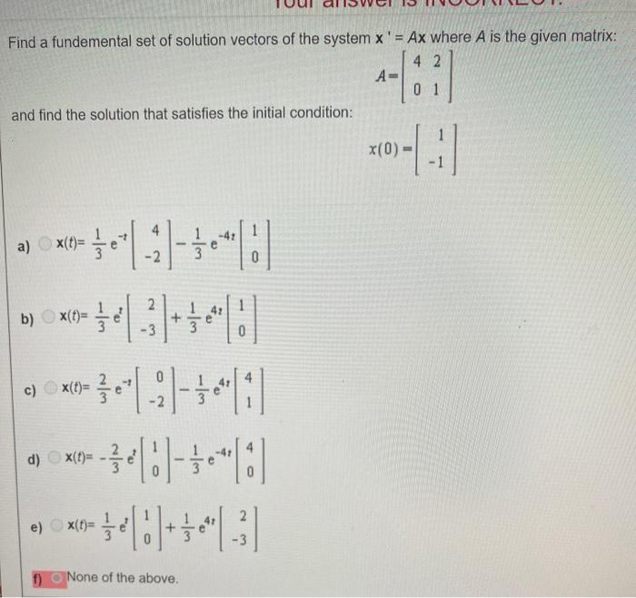 Solved find a fundamental set of solution vectors of the | Chegg.com