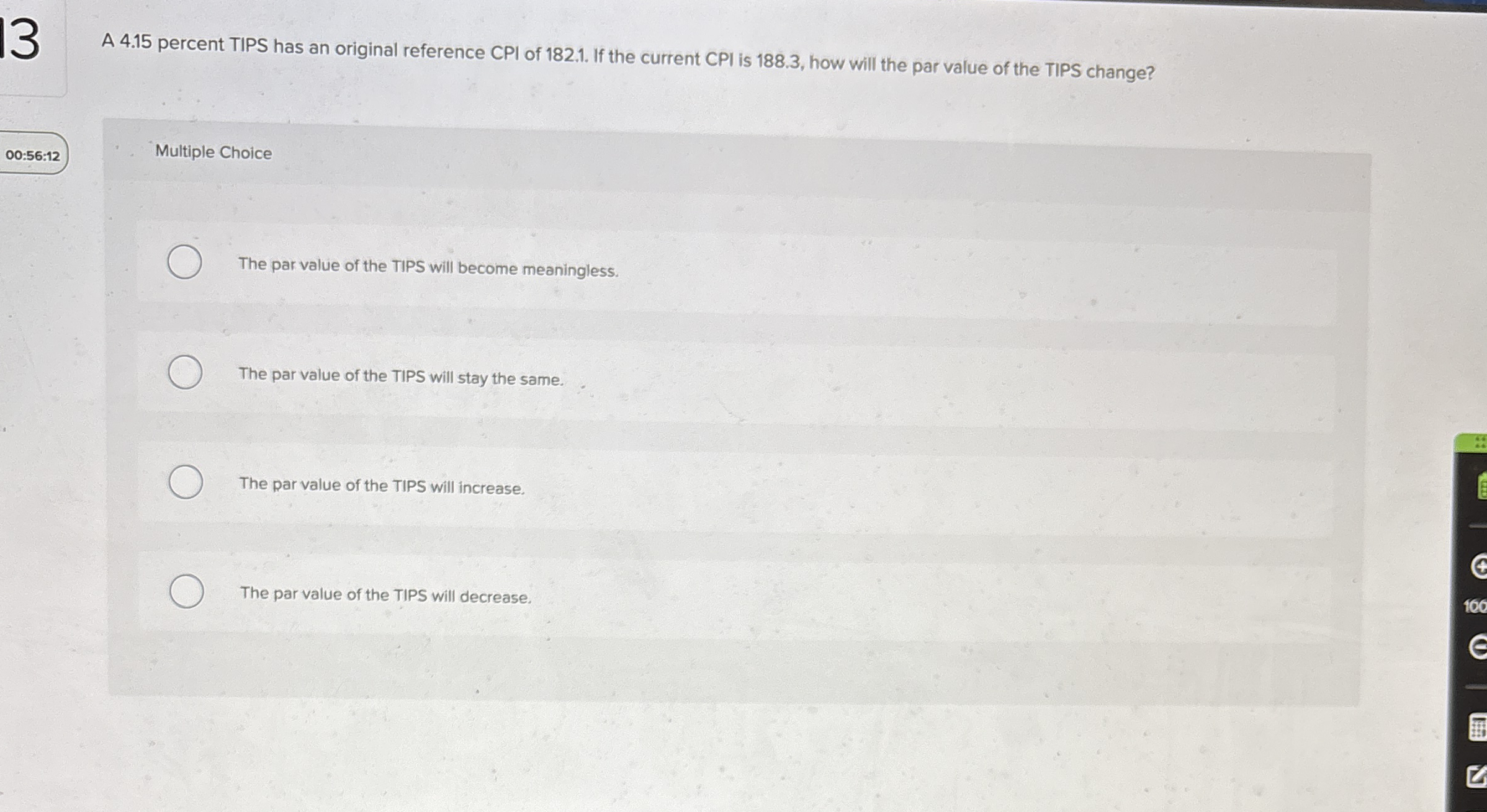 Solved 13A 4.15 ﻿percent TIPS has an original reference CPI | Chegg.com