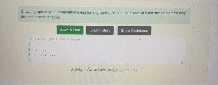 Solved Draw a graph of your imagination using turtle | Chegg.com