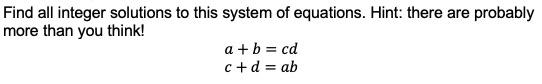 Solved Find all integer solutions to this system of | Chegg.com