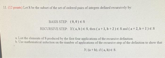 Solved Let S Be The Sunset Of The Set Ordered Pairs Of