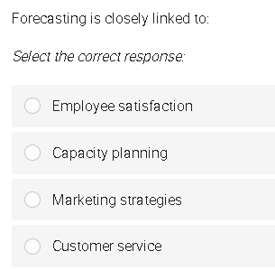 Solved Forecasting is closely linked to:Select the correct | Chegg.com