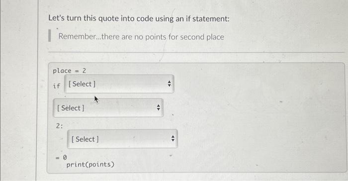 Let's turn this quote into code using an if | Chegg.com