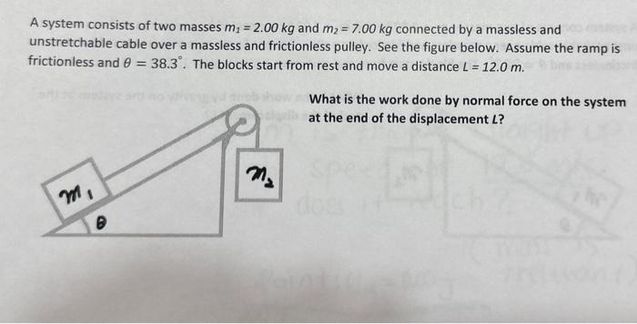 Solved A system consists of two masses m1=2.00 kg and | Chegg.com