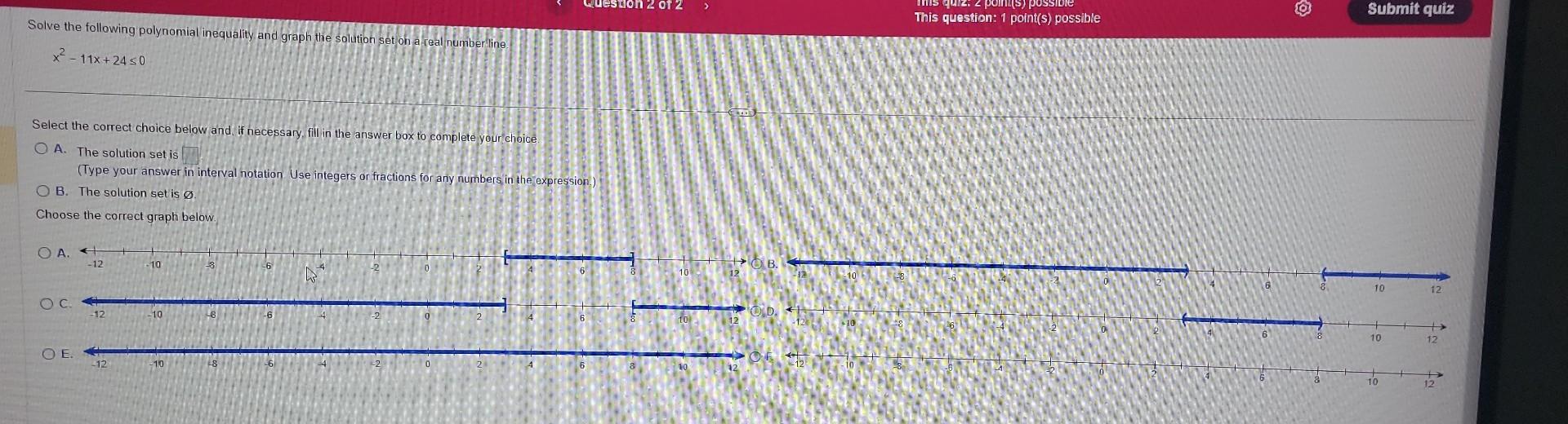 Solved Solve the following polynomial inequality and graph | Chegg.com