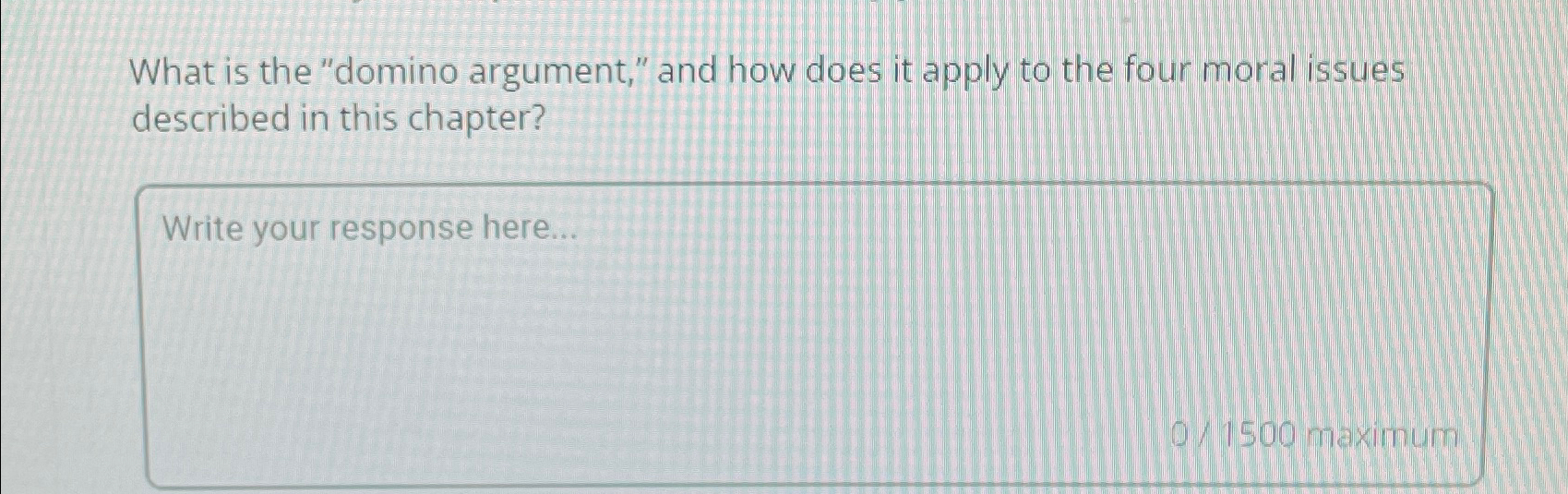 Solved What is the "domino argument," and how does it apply | Chegg.com