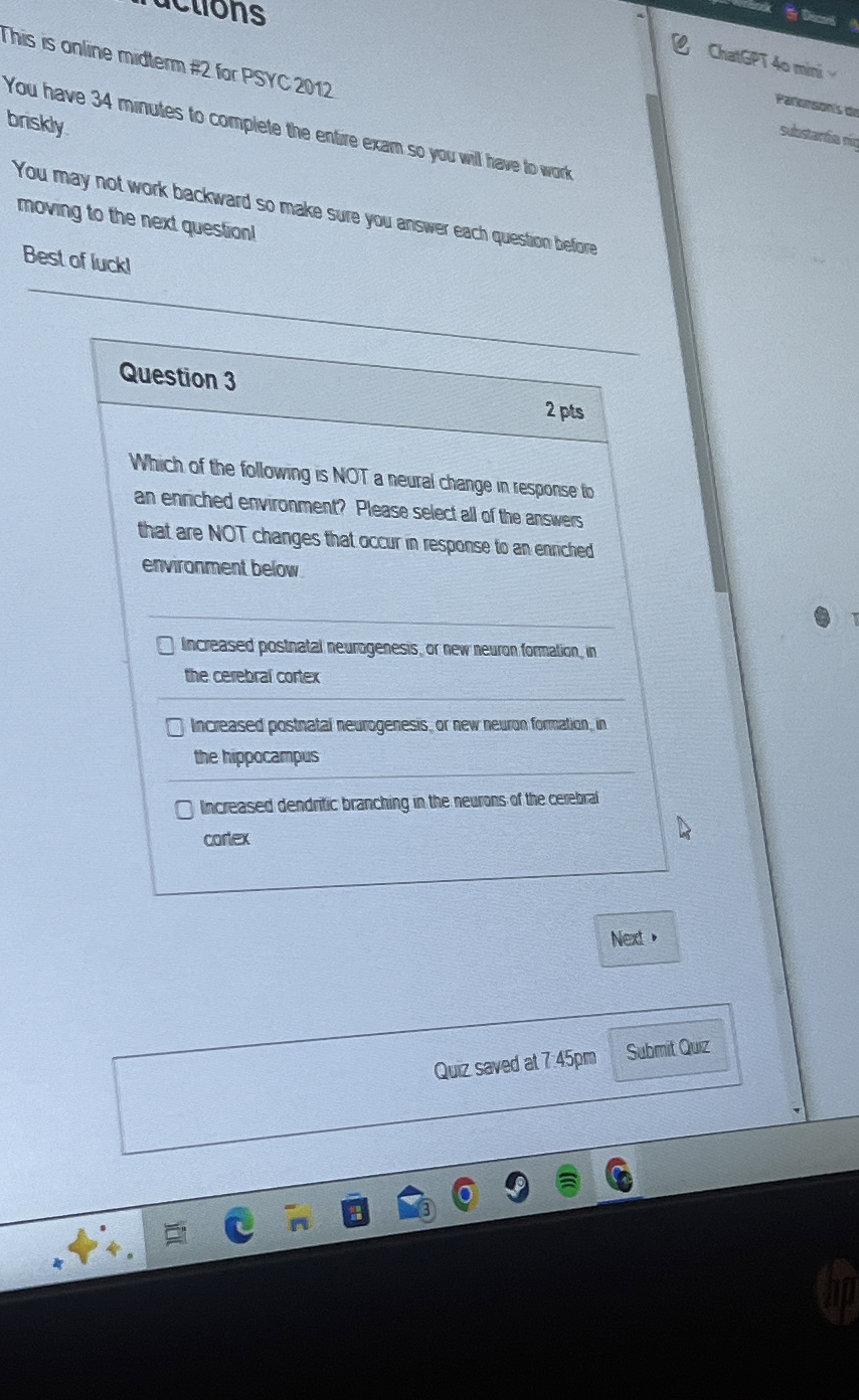 Solved Question 3Which of the following is NOT a neural | Chegg.com