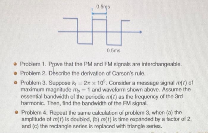 Solved Problem 2. Describe the derivation of Carson's rule. | Chegg.com