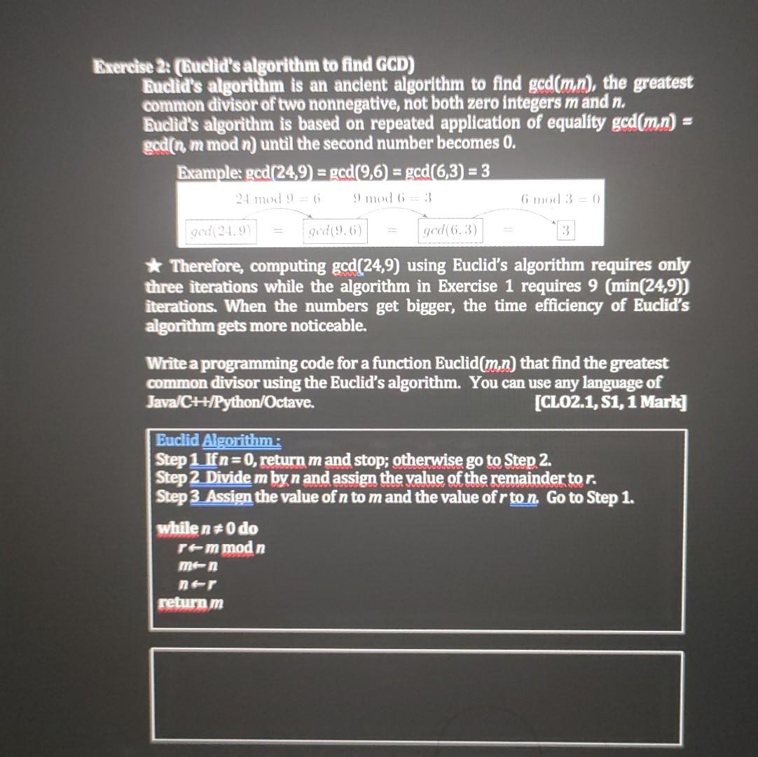 Solved Bxercise 2: (buchid's algorithm to find CCD) Buchids | Chegg.com