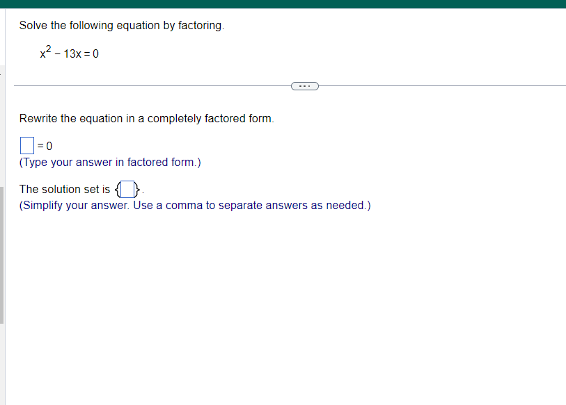 Solved Solve the following equation by | Chegg.com
