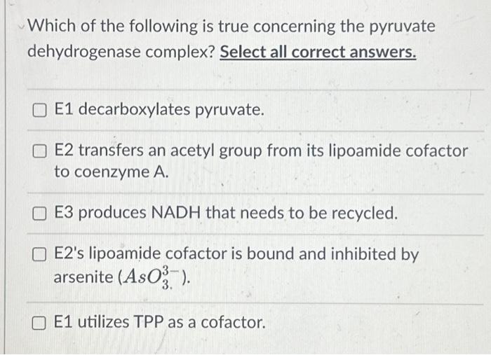 Solved Which of the following is true concerning the | Chegg.com