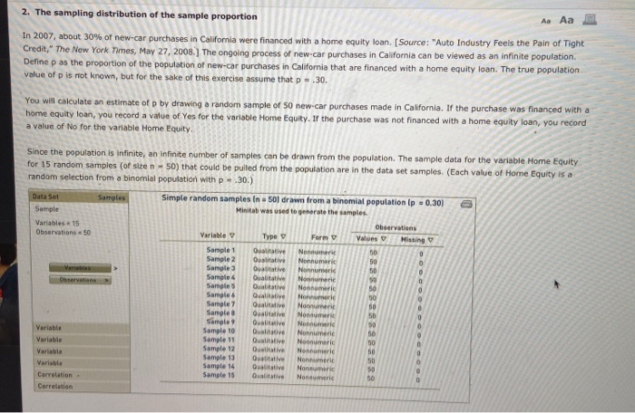 Solved 1. An application of the sampling distribution of the | Chegg.com