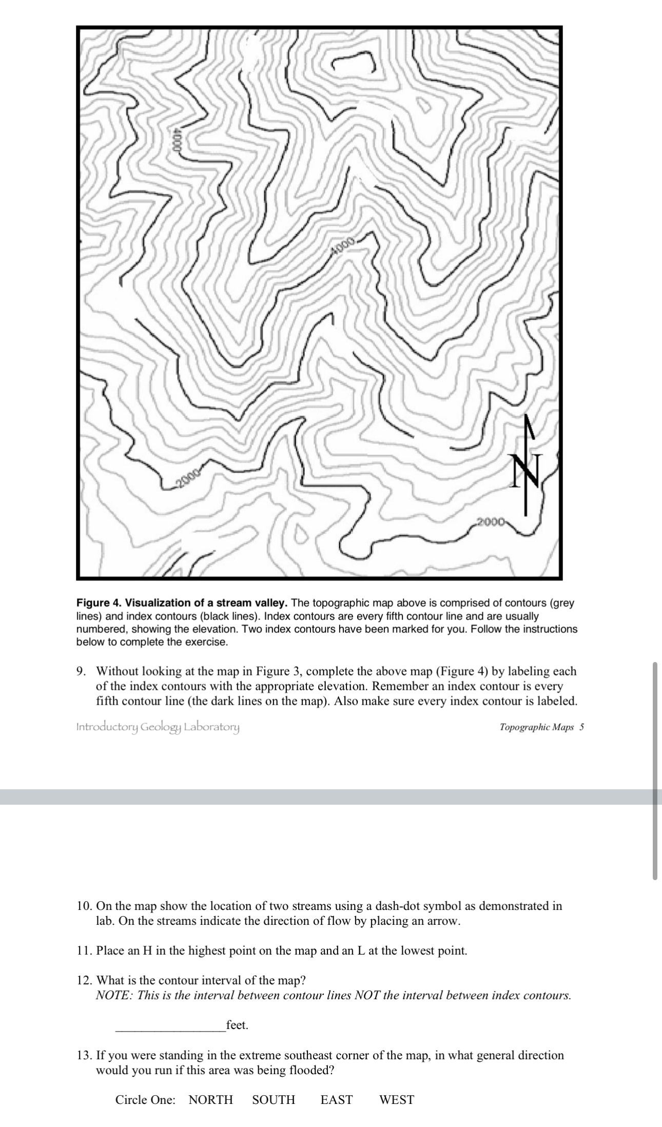 Solved Figure 4. ﻿Visualization of a stream valley. The | Chegg.com