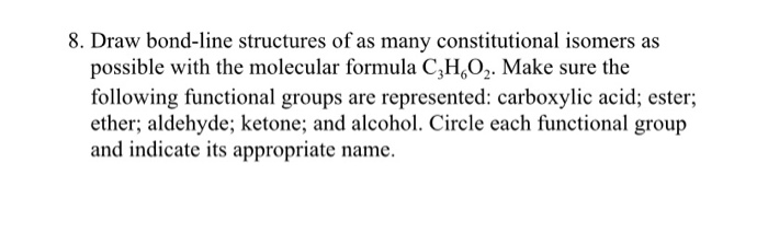 Solved 8. Draw bond-line structures of as many | Chegg.com