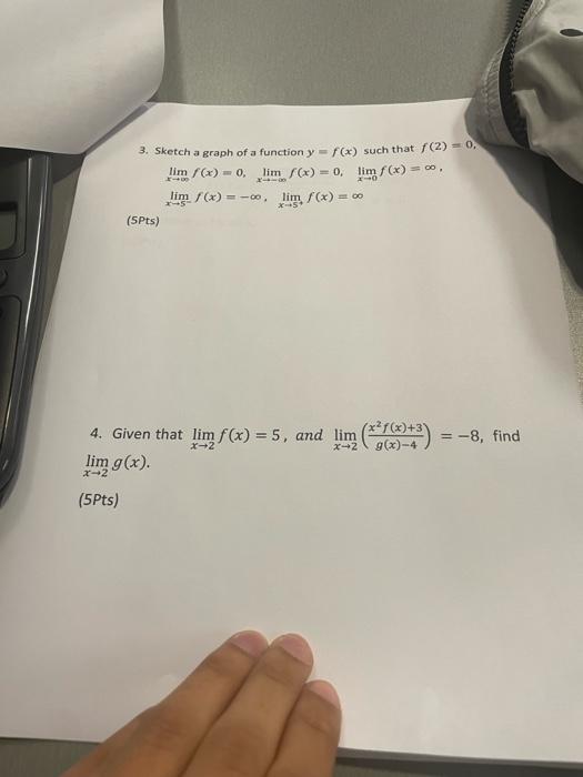 Solved 3. Sketch a graph of a function y=f(x) such that | Chegg.com