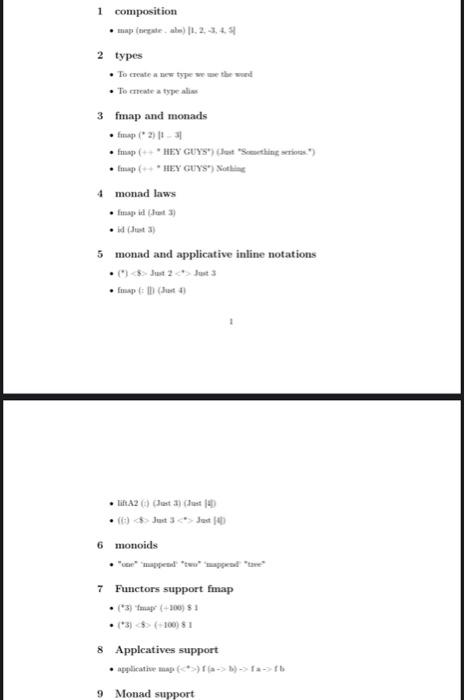 huskell monad plz help me out I really need those ans | Chegg.com