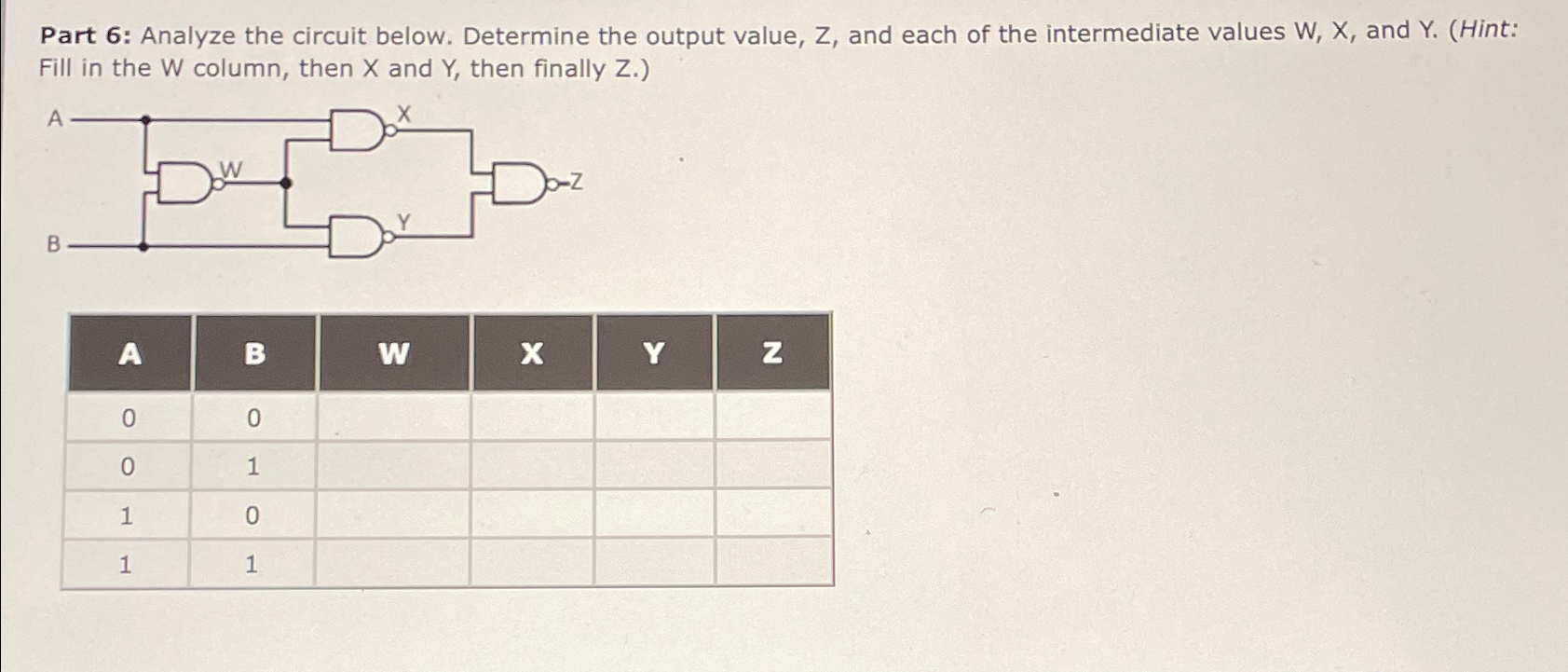Solved Part 6: Analyze the circuit below. Determine the | Chegg.com