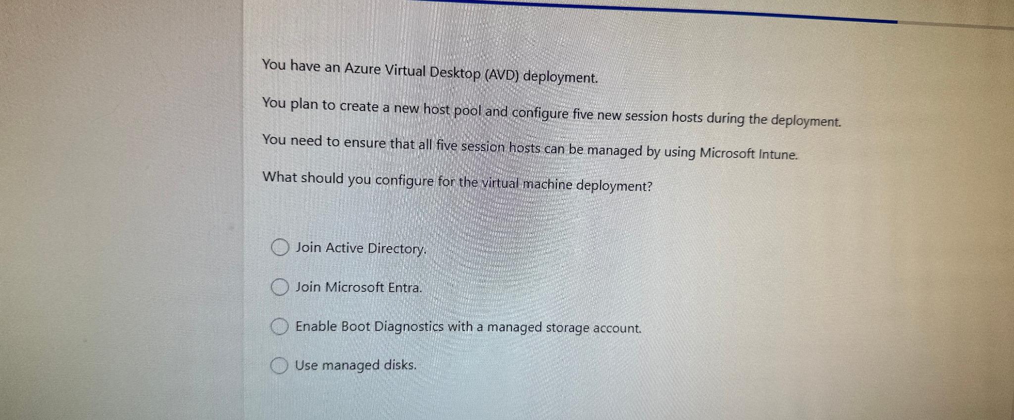 Solved You have an Azure Virtual Desktop (AVD) | Chegg.com