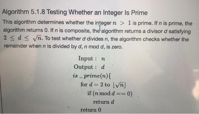 Solved Use Algorithm 518 To Idershty 6 Numbers N Boobs N 