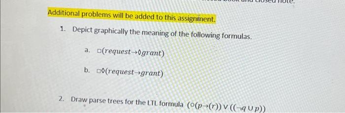 Solved Additional problems will be added to this assignment. | Chegg.com