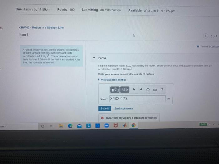 Solved Due Friday by 11:50pm Points 100 Submitting an | Chegg.com