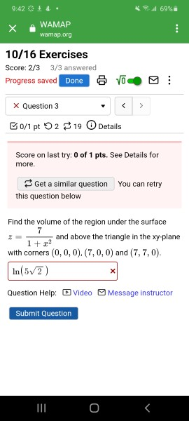 Solved 9:42 0&. 69% WAMAP wamap.org 10/16 Exercises Score: | Chegg.com