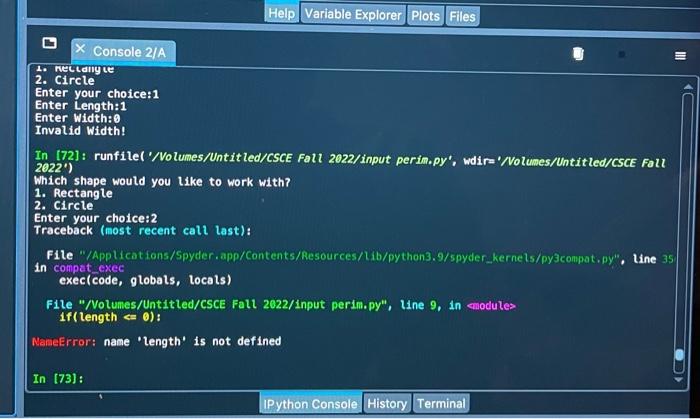 Solved name 'length' is not definedWhen I add in the | Chegg.com