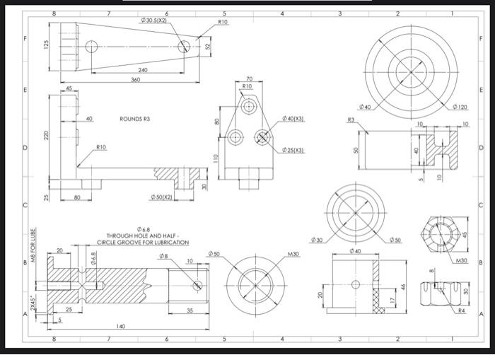 Solved The detail drawings of a number of components are | Chegg.com