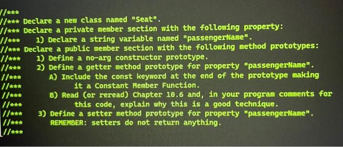 Solved Declare a new class named "Plane". Declare a private | Chegg.com