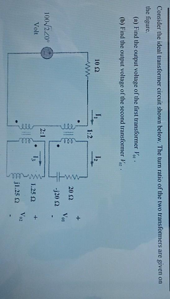 Solved Consider the ideal transformer circuit shown below. | Chegg.com