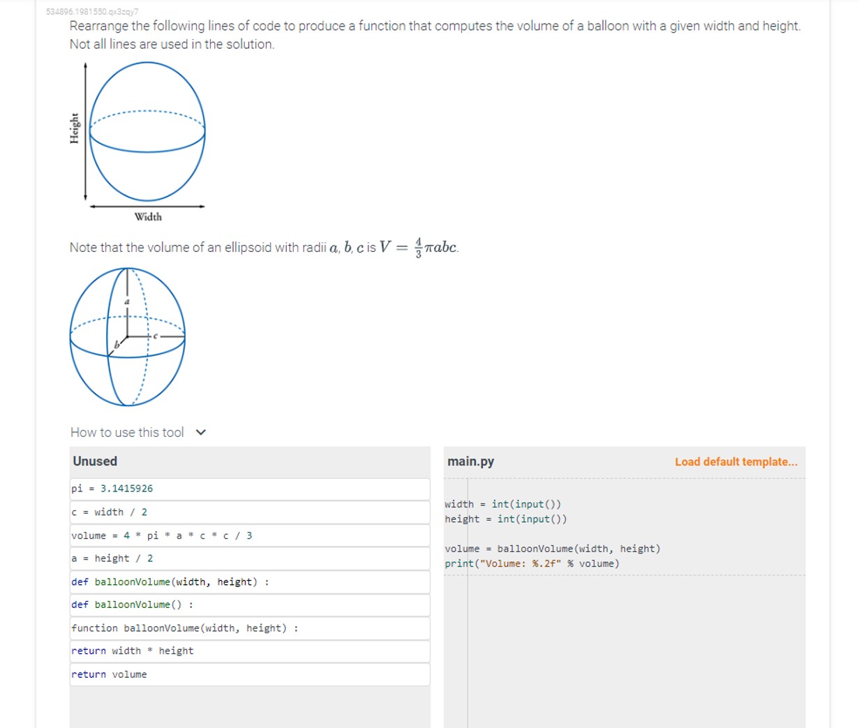 Solved 534896.1981550.9x3zqy7Rearrange the following lines | Chegg.com