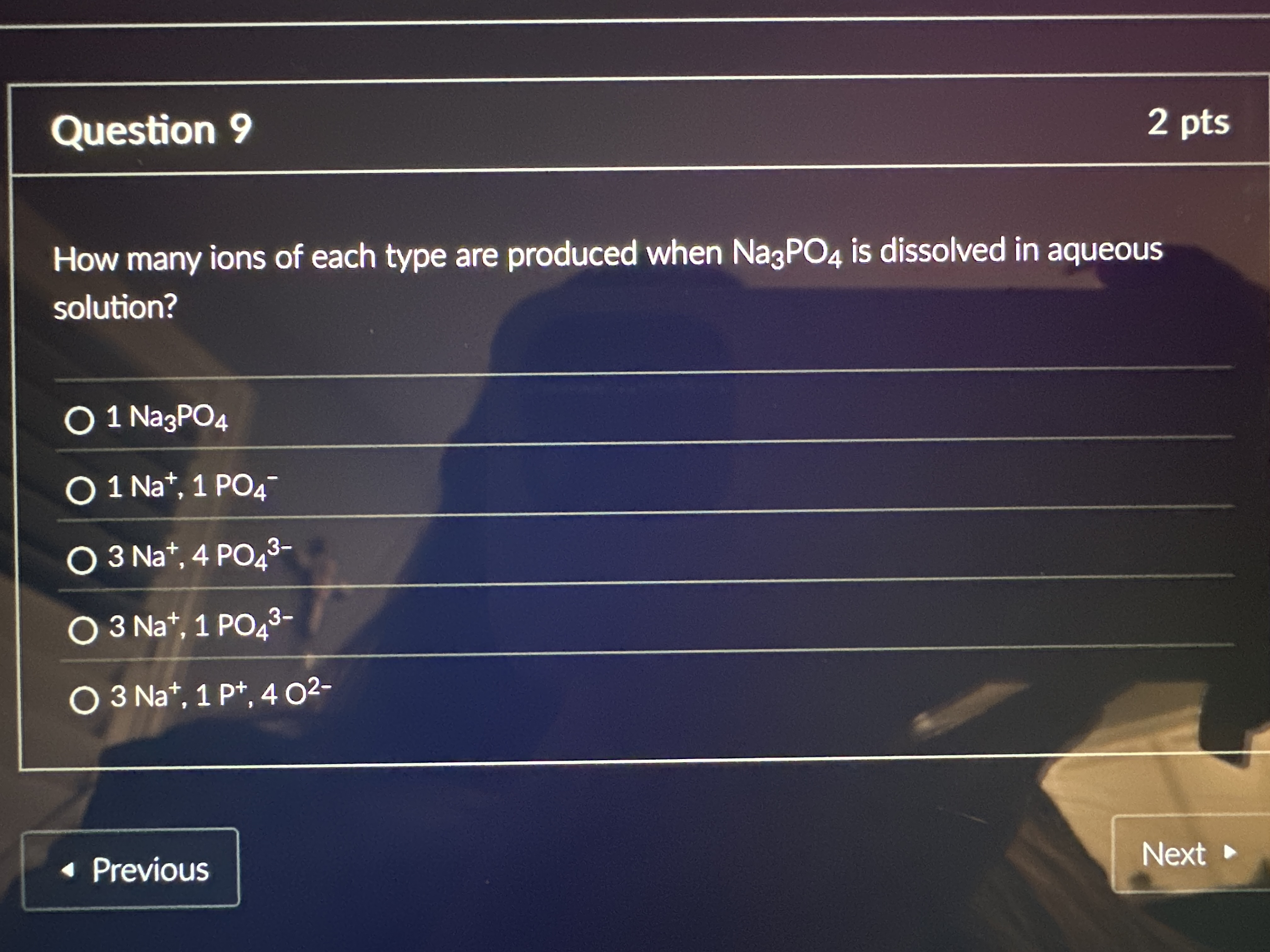 Solved Question 9How many ions of ﻿each type are produced | Chegg.com