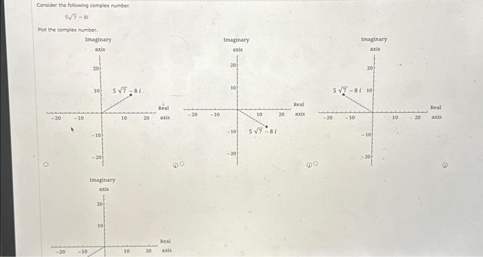 Solved Consider the following complex number 57=8 Plot the | Chegg.com