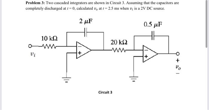 Solved Problem 3: Two cascaded integrators are shown in | Chegg.com